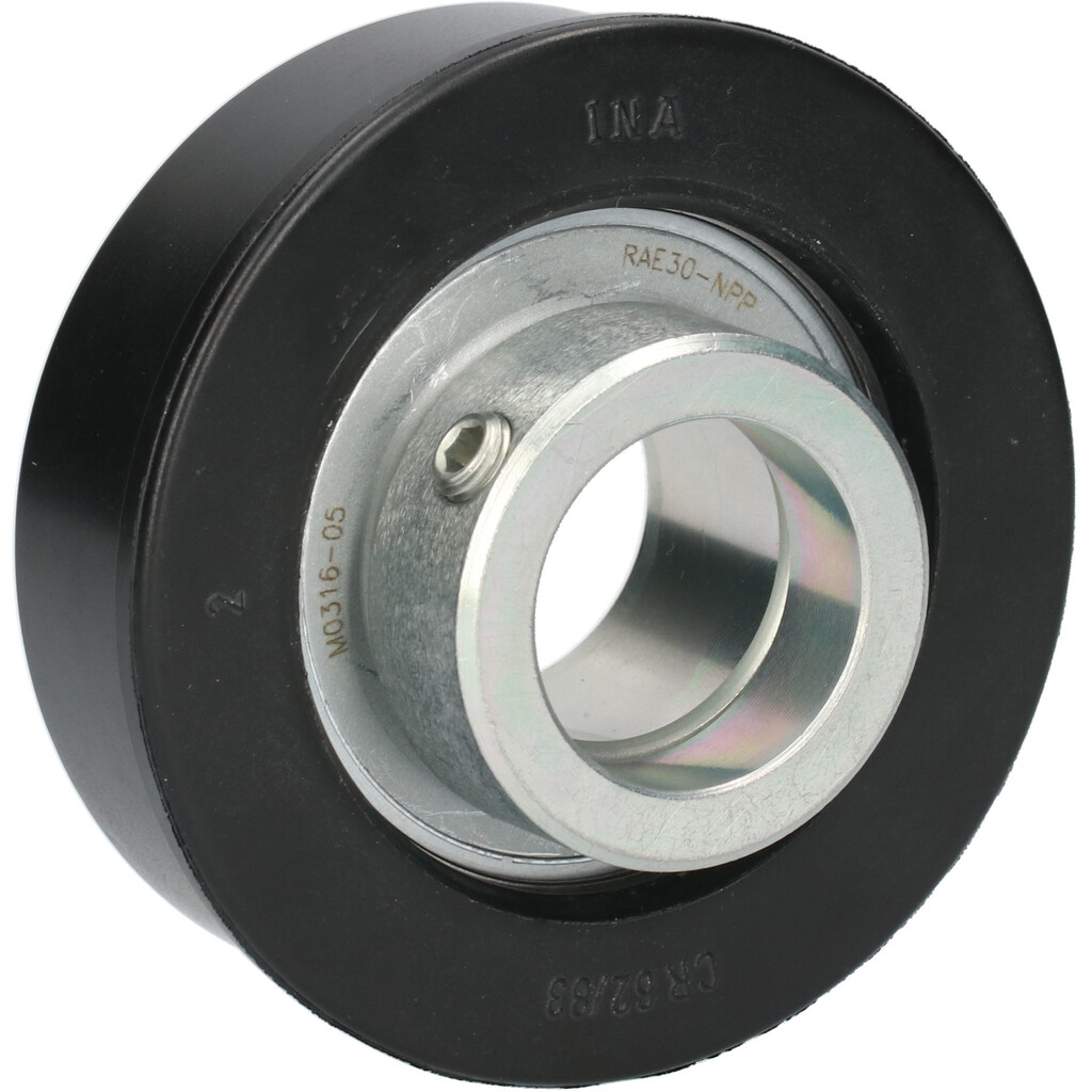 INA Spannlager mit Gummidämmring, Befestigung durch Exzenterspannring ...