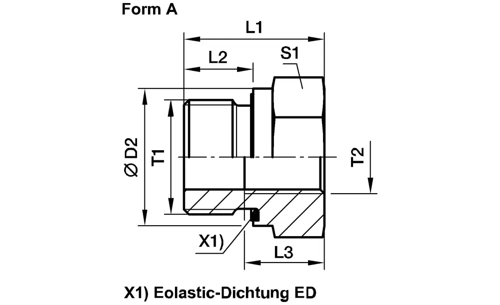 PARKER RI-ED Reduzier-/Erweiterungsstutzen mit Innengewinde