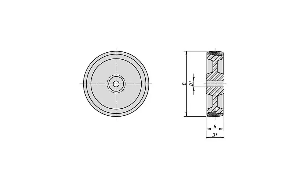 K1778.20050 - KIPP Polyamidrad Ohne Feststellsystem