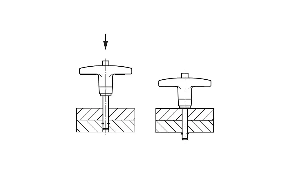 03196-25812100 - NORELEM Kugelsperrbolzen mit T-Griff