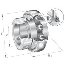 INA Spannlager mit sphärischem Außenring, Befestigung durch ...