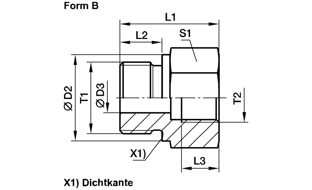 PARKER RI Reduzier-/Erweiterungsstutzen mit Innengewinde