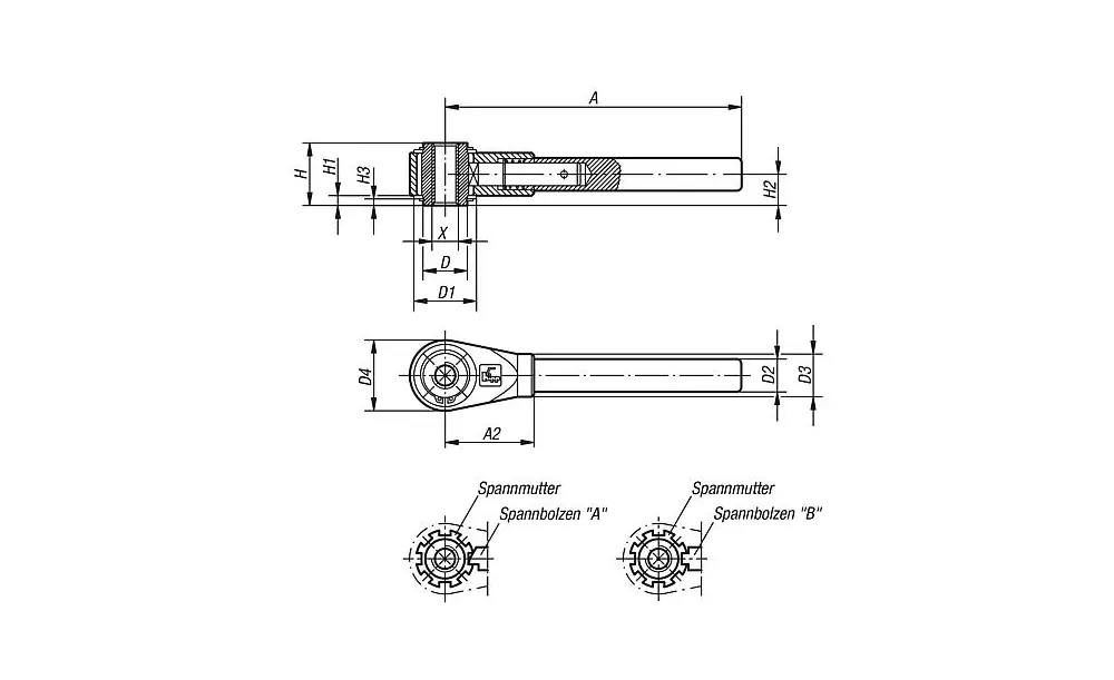 06470-316 - NORELEM Spanner Gr. 2 M16 - Ludwig Meister